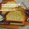 How To Make Brioche Bread In Bread Machine - Jody's Bakery