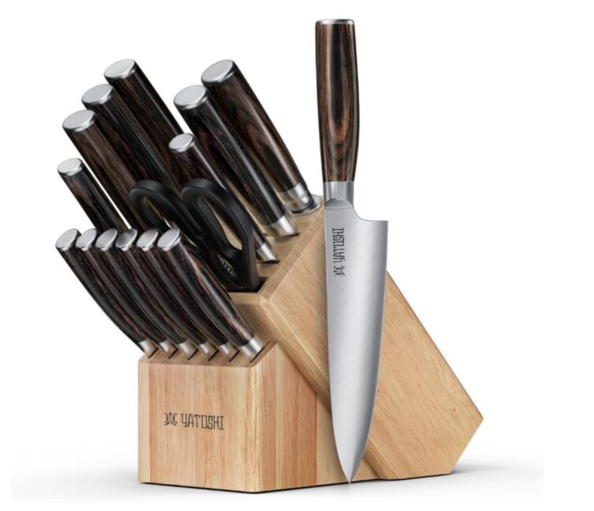 🔪 Elevate Your Cooking Game: Yatoshi 15 Piece Knife Block Set Review ...